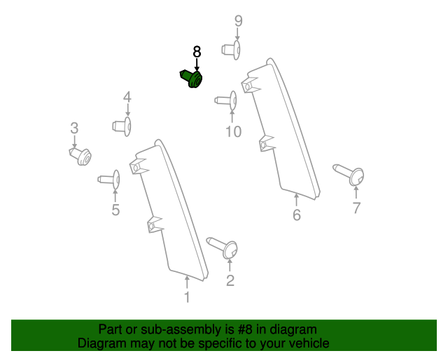 2011-2023 Ford Combo Lamp Assembly Nut W707977-S300 | Varsity Ford