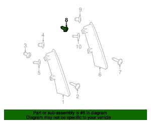 2011-2023 Ford Combo Lamp Assembly Nut W707977-S300 | Varsity Ford