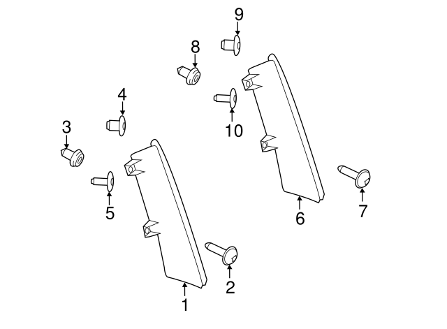 2012-2021 Ford Combo Lamp Assembly Upper Retainer -W714777-S300 | OEM ...