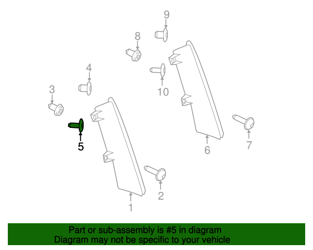 2012-2020 Ford Combo Lamp Assembly Upper Retainer -W714777-S300 ...