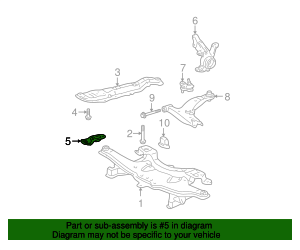 2004-2008 Toyota Corolla Tow Hook Bracket 51963-12240 | Toyota Parts Center