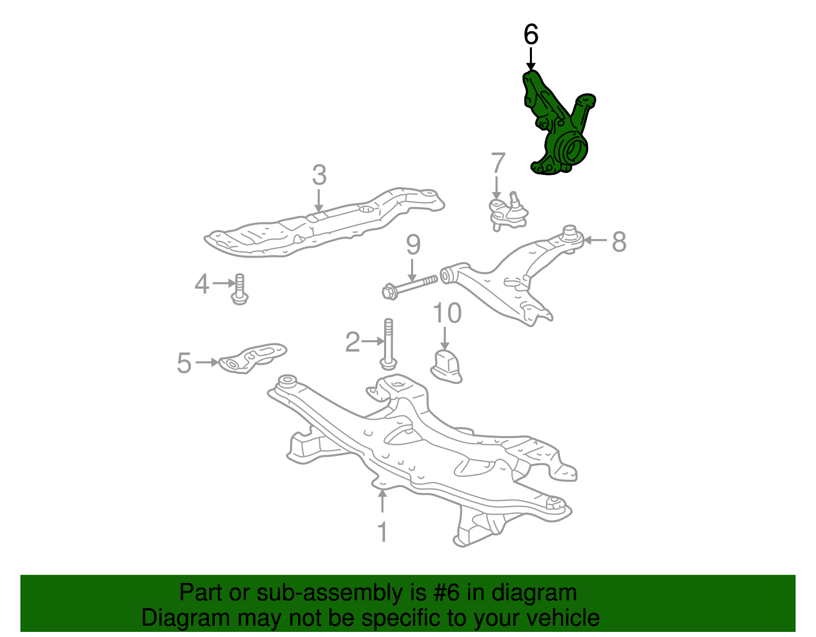 43211-19015 - Steering Knuckle 2003-2008 Toyota Corolla | AutoNation Parts