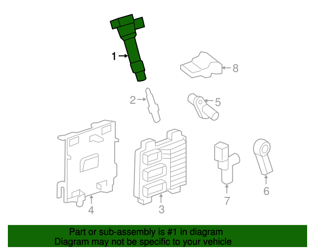 2021-2022 GM Ignition Coil (Replaces Part Number 12666339) 12707304 ...