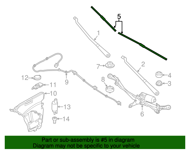 61-61-2-408-631 - Wiper Blade - 2016-2021 BMW | BMWPartsHub