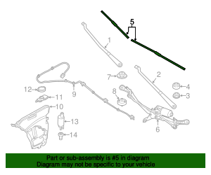 61-61-2-408-631 - Wiper Blade - 2016-2021 BMW | BMWPartsHub