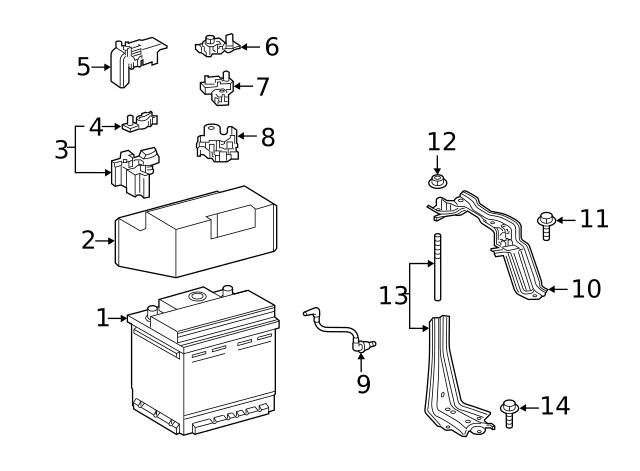 28859-25040 - Battery Current Sensor Bracket 2019-2023 Toyota RAV4 ...