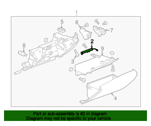 2016-2020 Cadillac CT6 Instrument Panel Compartment Door Dampener ...