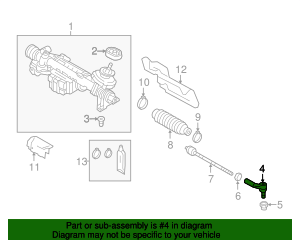 2007-2024 Volkswagen Outer Tie Rod 1K0-423-811-K | OEM Parts Online