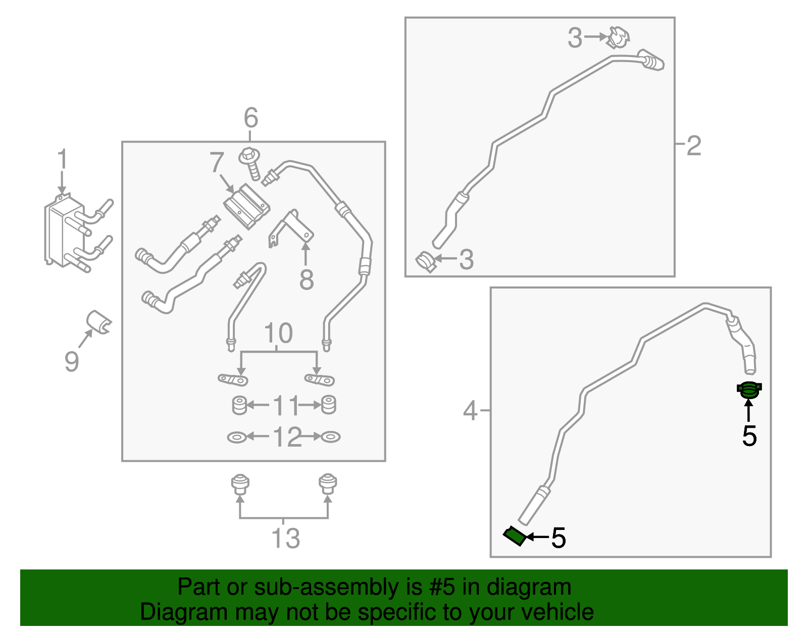 2013-2025 Ford | Transmission Oil Cooler Line Clamp | W527358-S444 ...