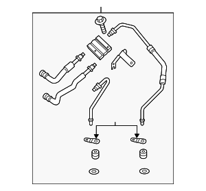 2013-2016 Ford Automatic Transmission Oil Cooler Hose Assembly DG9Z ...