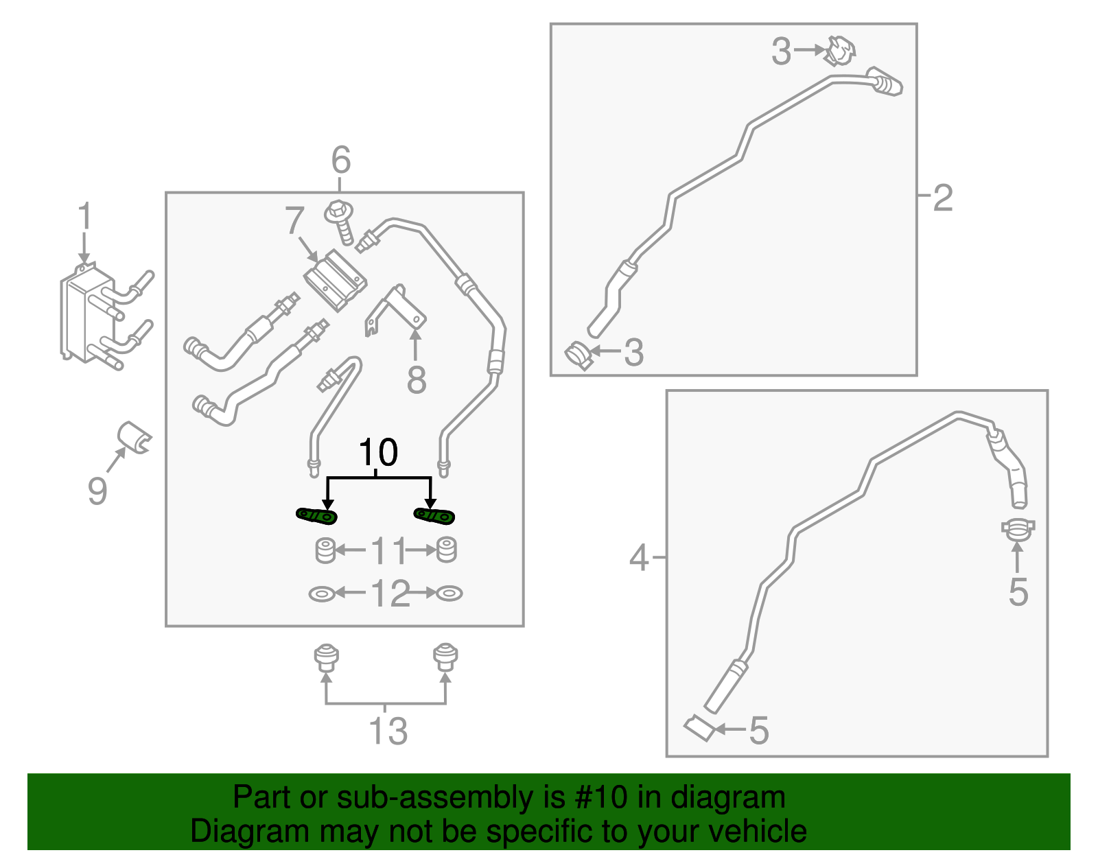 2013-2020 Ford Transmission Oil Cooler Line Bracket DP5Z-7B147-B ...