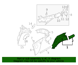 2019-2024 Audi Outer Wheelhouse 8W6-809-409-A | Audi USA Parts