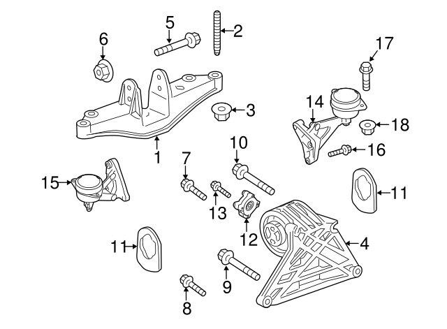 900-378-316-01 - Engine Mount Bolt 2005-2012 Porsche | AutoNationParts.com