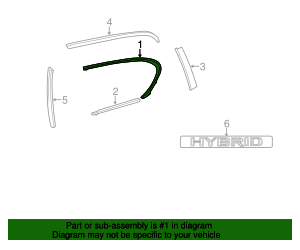 Lexus OEM Upper Molding Part# 75708-76010 | OEM Vehicle Parts
