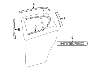 2011-2017 Lexus CT200h Upper Molding 75708-76010 | OEM Parts Online