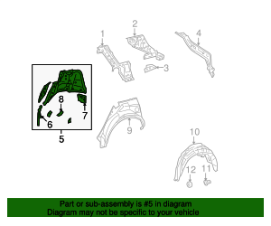 61633-0T900 - Inner Wheelhouse - 2009-2015 Toyota Venza | Nucar Toyota ...