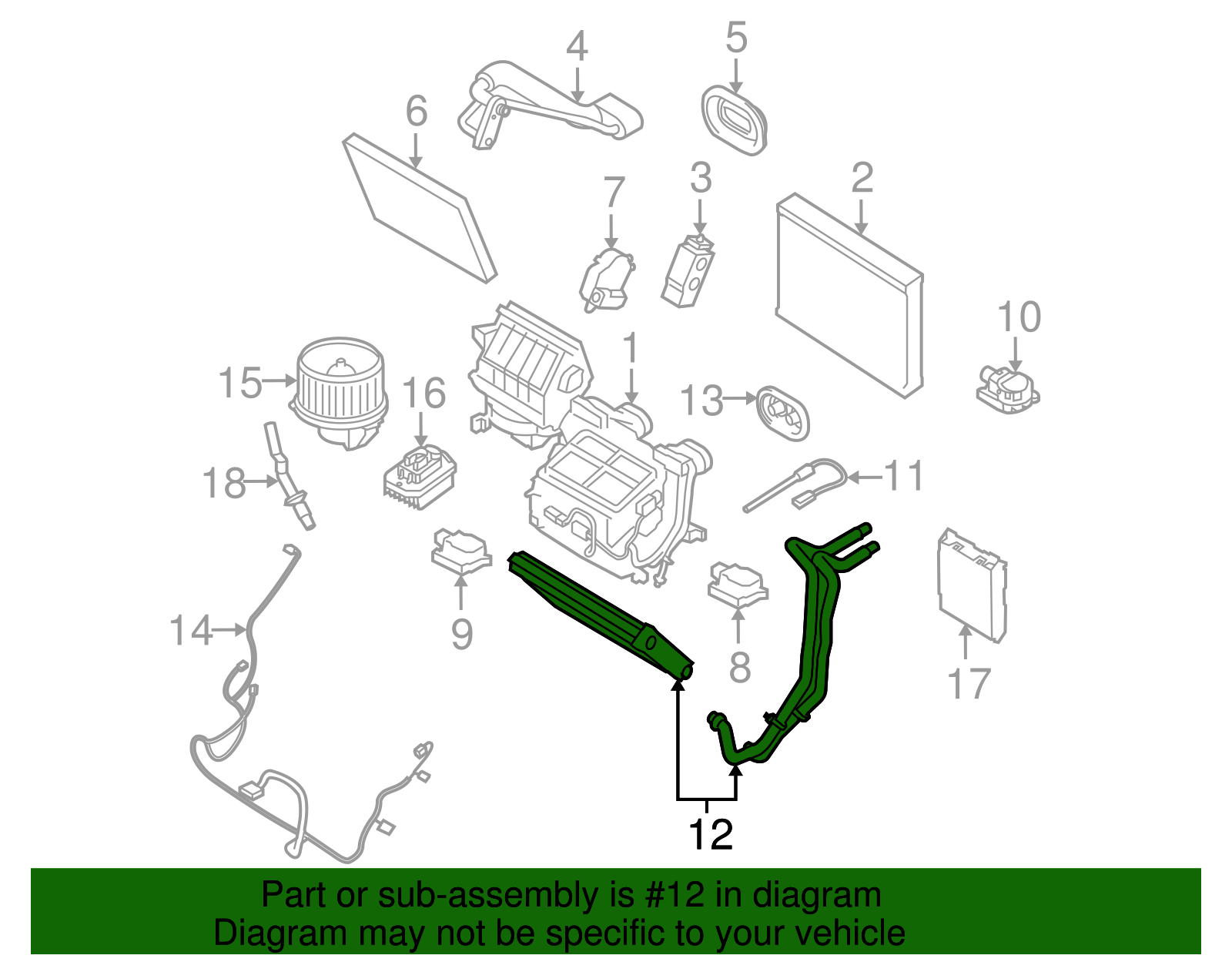 2010-2016 Land Rover Heater Core LR015348 | OEM Parts Online