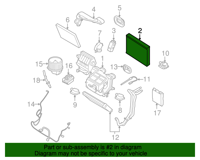 2010-2016 Land Rover Evaporator Core LR066093 | OEM Parts Online