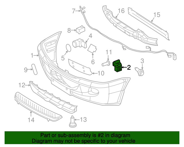 906-885-01-63 - Bumper Bracket 2010-2013 Mercedes-Benz | Mercedes-Benz ...