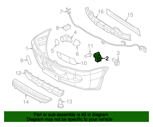906-885-02-63 - Bumper Bracket 2010-2013 Mercedes-Benz | Mercedes-Benz ...