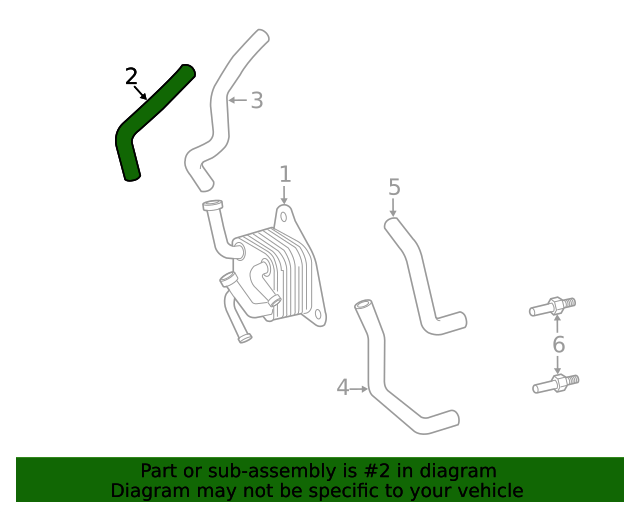 2014-2019 Toyota Highlander Automatic Transmission Oil Cooler Hose ...