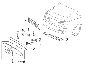 2006-2011 Hyundai Accent Nameplate 86311-1E000 | OEM Parts Online
