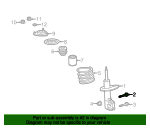 2008-2015 Mitsubishi Lancer Strut Upper Bolt MU000284 | Mitsubishi ...