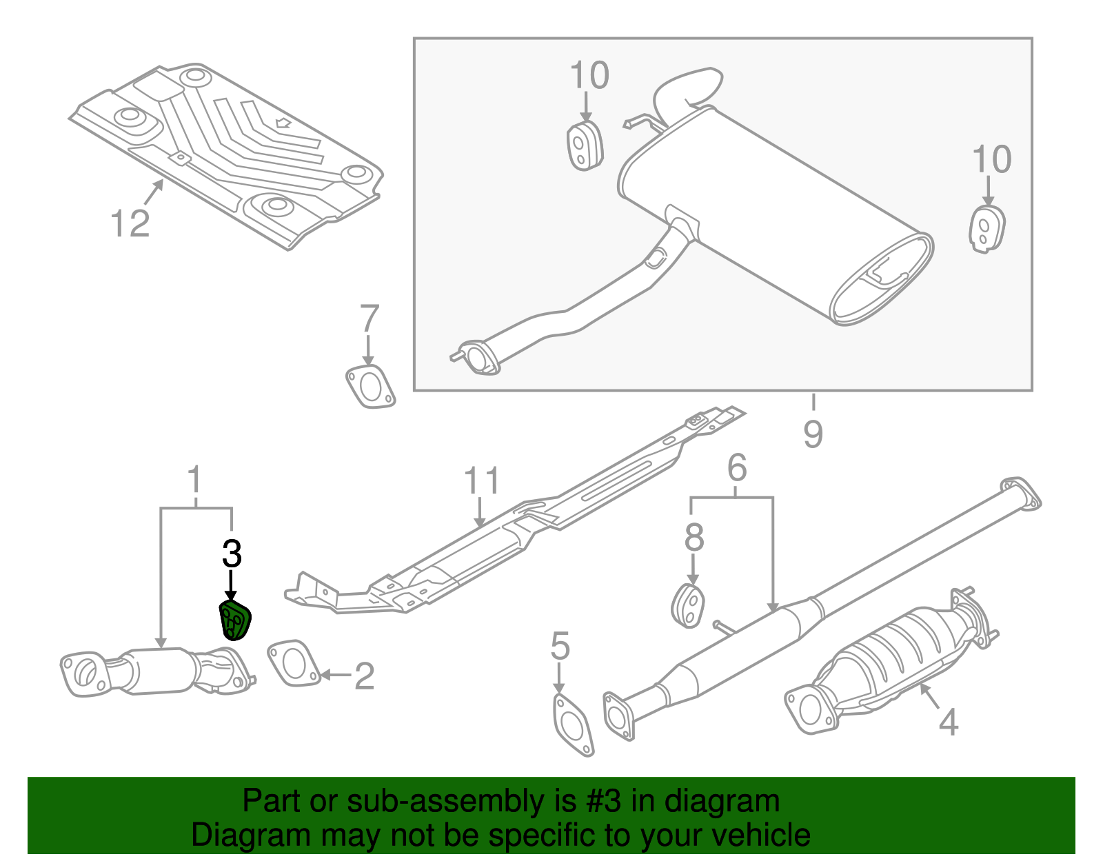28760-4B030 - Exhaust System Hanger 2010-2016 Kia | Kia.Parts Store