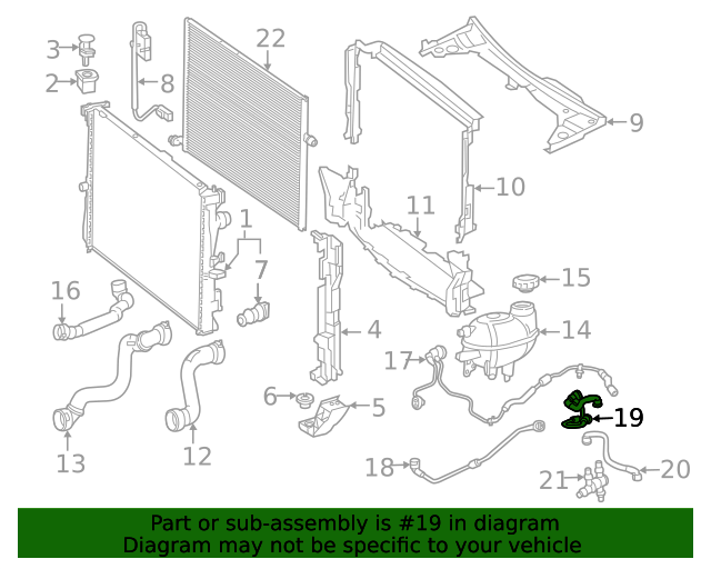 205-501-66-00 - Engine Coolant Overflow Hose 2017-2018 Mercedes-Benz C ...