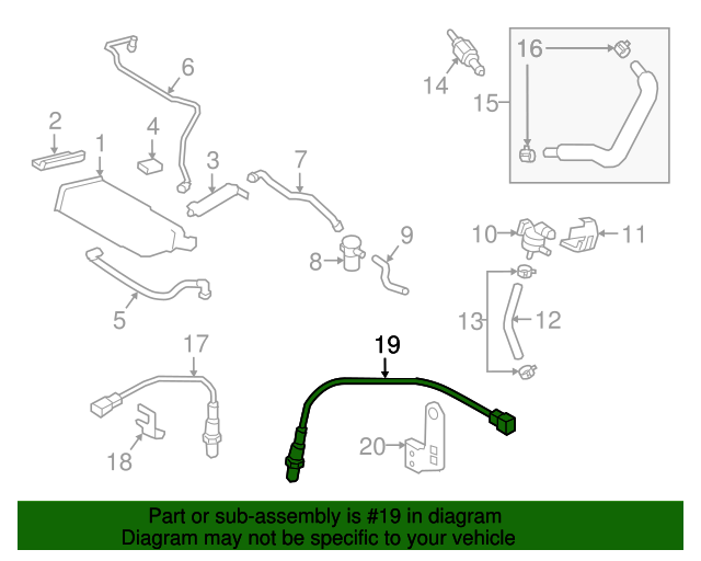 2016-2018 Hyundai Tucson Oxygen Sensor 39210-2B370 | OEM Parts Online