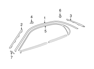 75555-30090-C0 - Roof Molding 1998-2005 Lexus | AutoNationParts.com