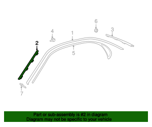 75546-30060 - Roof Molding Clip 1998-2005 Lexus | AutoNationParts.com