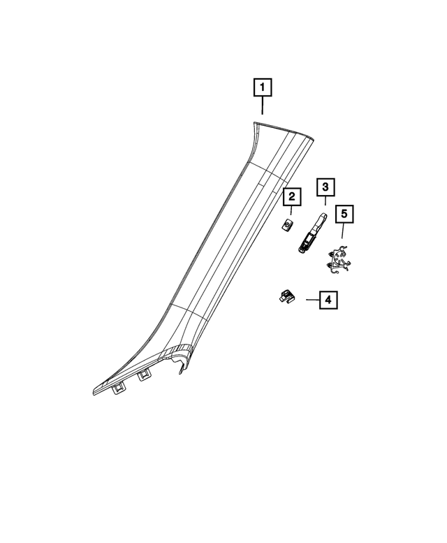 2021-2023 Jeep A Pillar Molding, Right 6SM74TX7AD | Mopar Estores