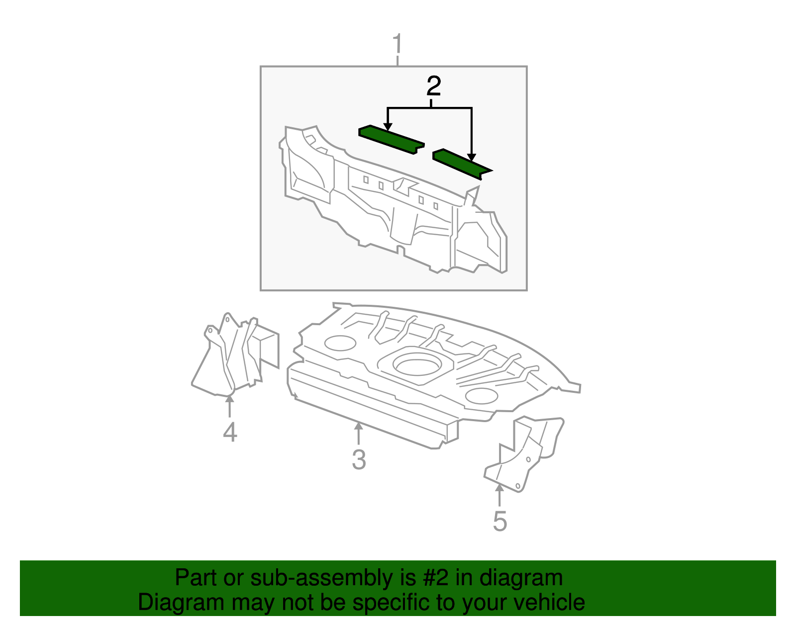 66118-S5A-A00ZZ - 2001-2017 Honda - Stiffener Rear Bumper Face | Honda ...