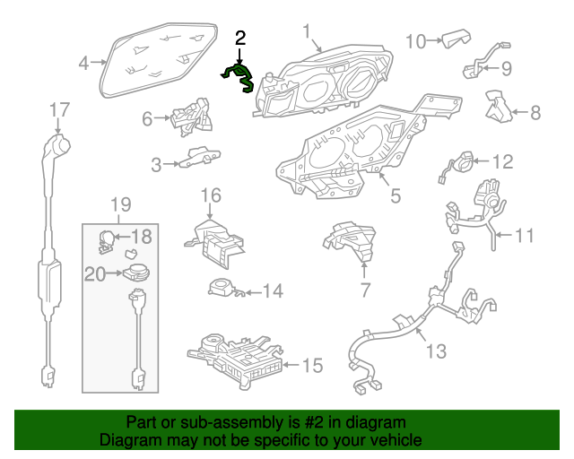 2017-2020 Toyota Prius Prime Lid Assembly Spring 77366-47010 | Toyota ...