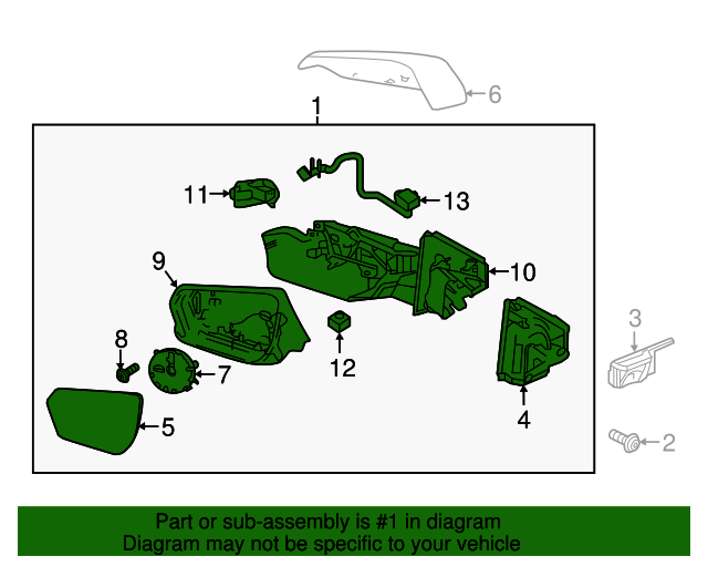 Buy Genuine GM Auto Parts - Mirror (Part # 84604243) | GM Parts Store