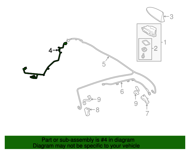 2018-2021 Toyota Camry Antenna Cable 86101-06810 | OEM Parts Online