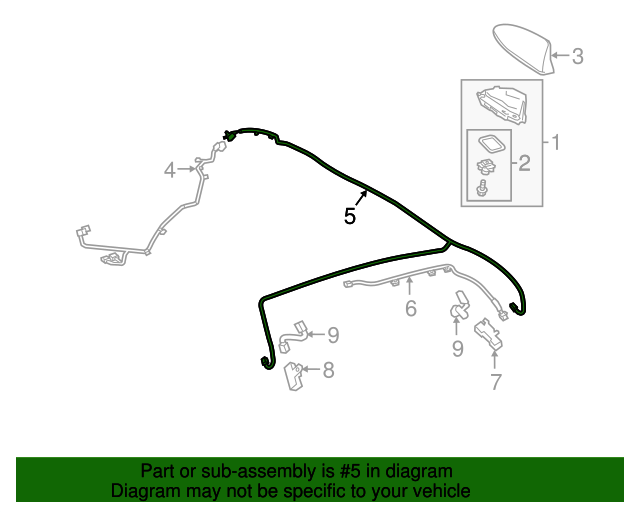 2018-2024 Toyota Camry Antenna Cable 86101-06F10 | Toyota Parts Center