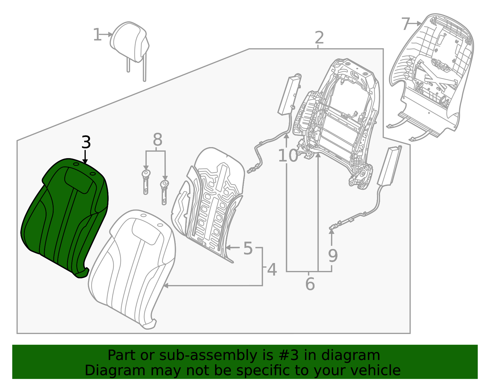88460-T6250-V9R - High-Quality Seat Back Cover for 2025 Genesis GV80 ...