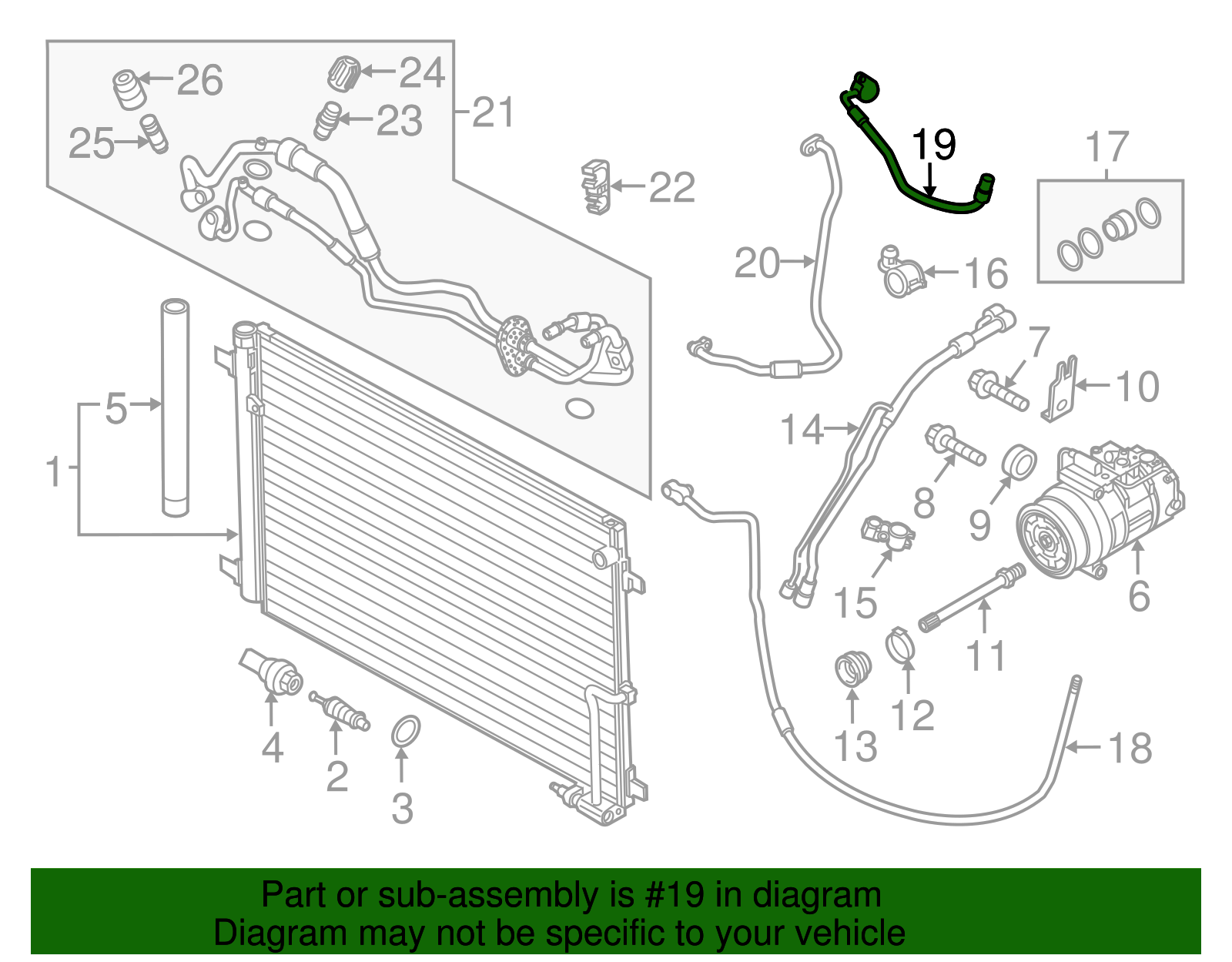 2016-2018 Audi AC Line 4H0-260-707-AS | TascaParts.com