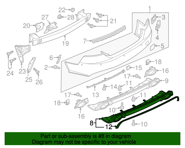 4G8-807-521-T-MI7 - Lower Panel 2016-2018 Audi RS7 | Audi OEM Parts