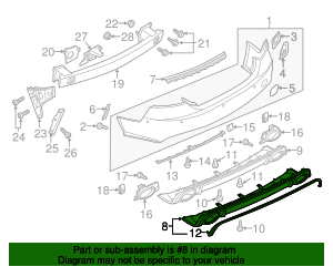 2014-2018 Audi RS7 Lower Panel 4G8-807-521-T-Y9B | Audi USA Parts