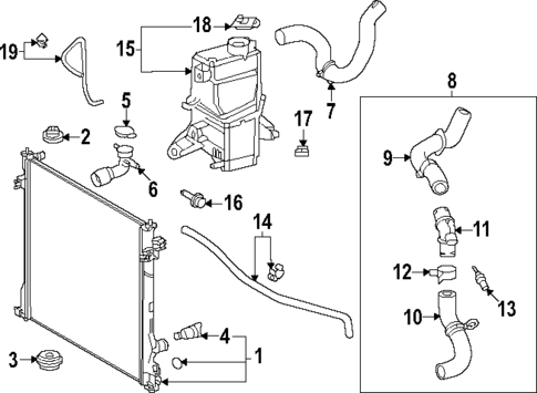 Radiator & Components for 2025 Toyota Grand Highlander | OEM Parts Online