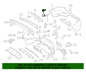 253-885-72-02 - Bumper Cover Bracket 2018-2022 Mercedes-Benz ...