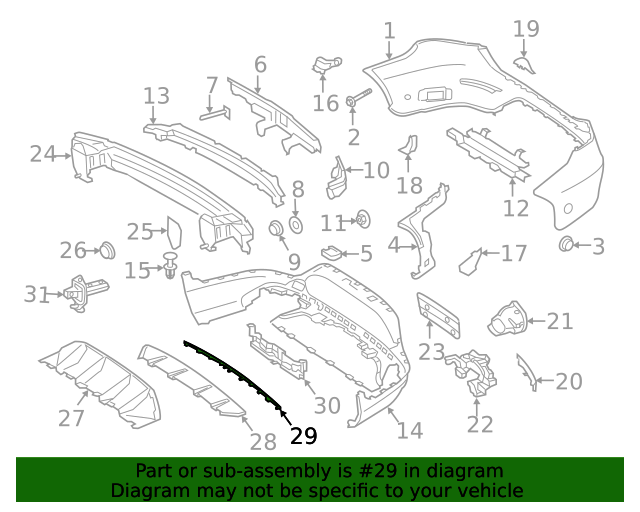 253-885-64-02 - Bumper Trim 2018-2023 Mercedes-Benz | Mercedes-Benz USA ...