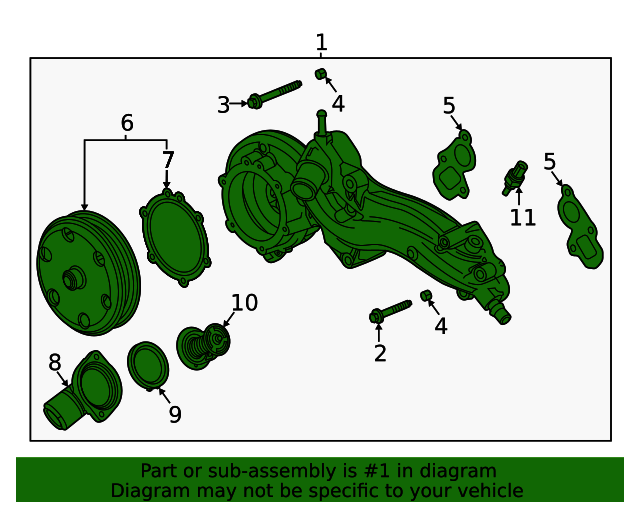 2020-2022 Chevrolet Corvette Water Pump with Manifold 12714605 ...
