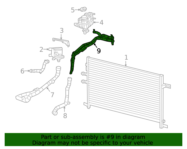 2018-2020 Jeep Grand Cherokee Inter-Cooler Hose 68304626AD | TascaParts.com