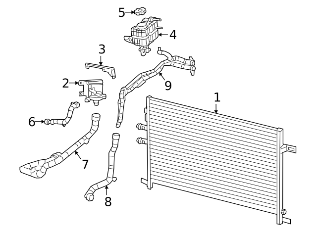 2018-2020 Jeep Grand Cherokee Inter-Cooler Hose 68304626AD | TascaParts.com
