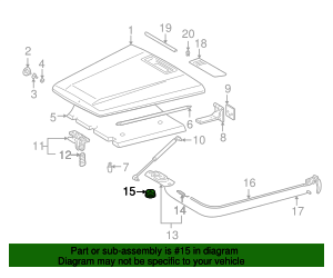 460-997-05-81 - Striker Grommet 2002-2005 Mercedes-Benz | Mercedes-Benz ...