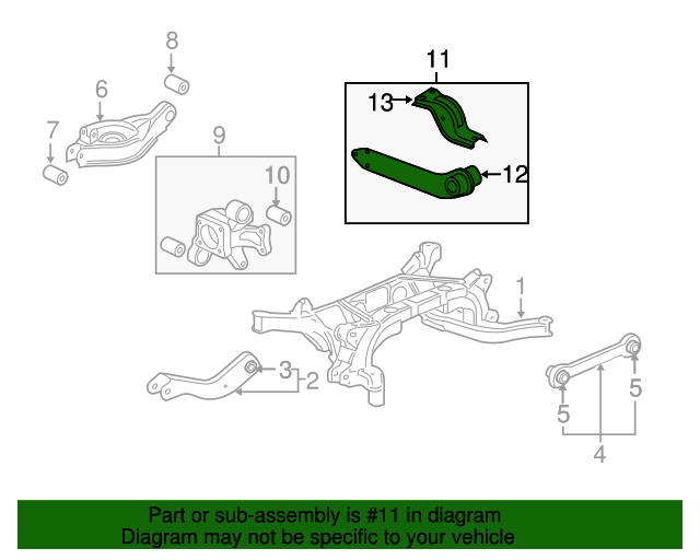 2007-2010 GM Trailing Arm 96842681 | GM Parts Center